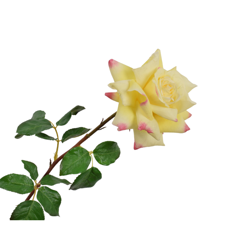 Silk-ka Flowers - Zijden bloem - Roos steel - Geel | Oogenlust Silk-ka Flowers - Zijden bloem - Roos steel - Geel | Oogenlust